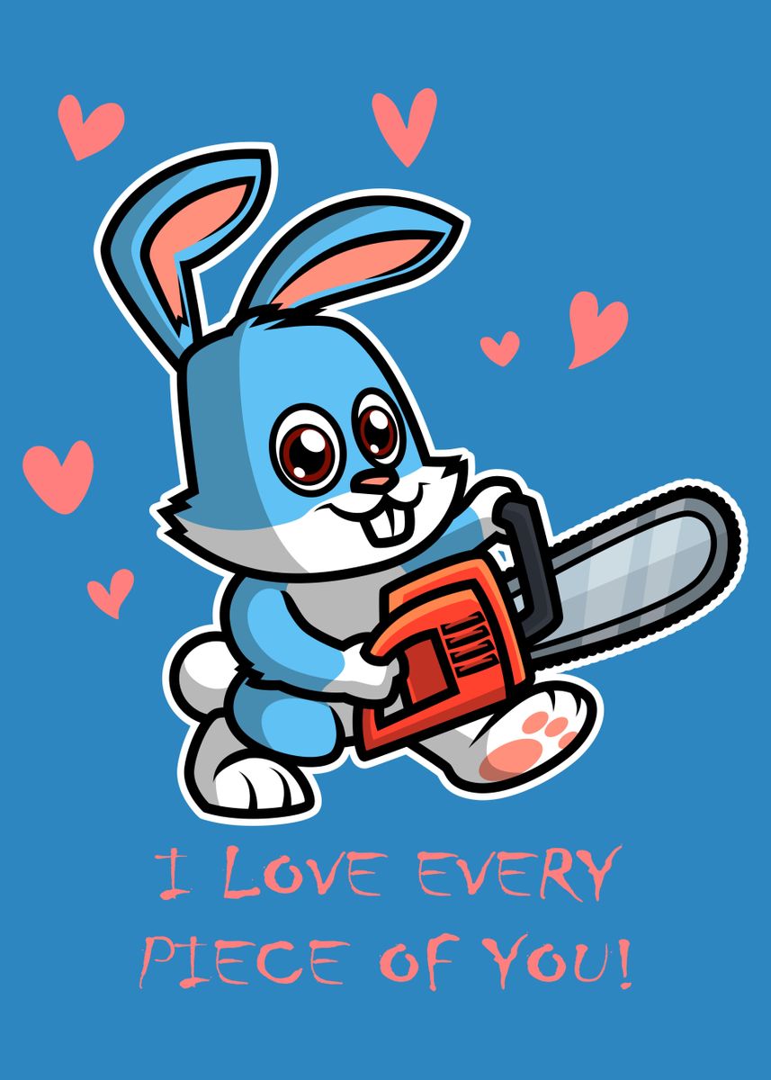 'Bad Rabbit' Poster, picture, metal print, paint by ShirTom | Displate