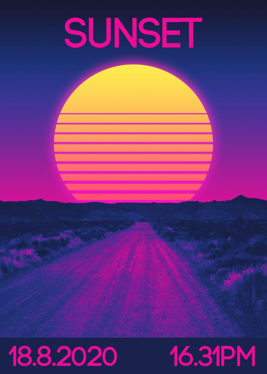 '1631 sunset' Poster, picture, metal print, paint by artisticdesign ...