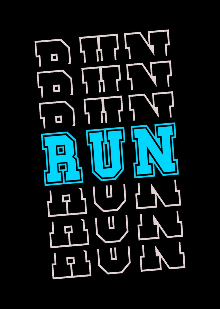'Run Runner Running' Poster, picture, metal print, paint by Foxxy Merch ...