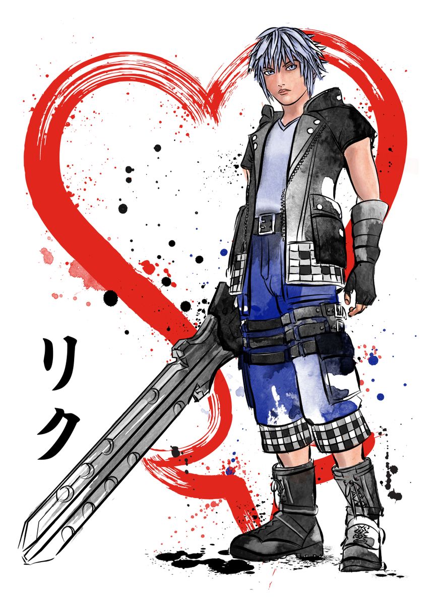 'Keyblade Master Riku' Poster, picture, metal print, paint by Antonio ...