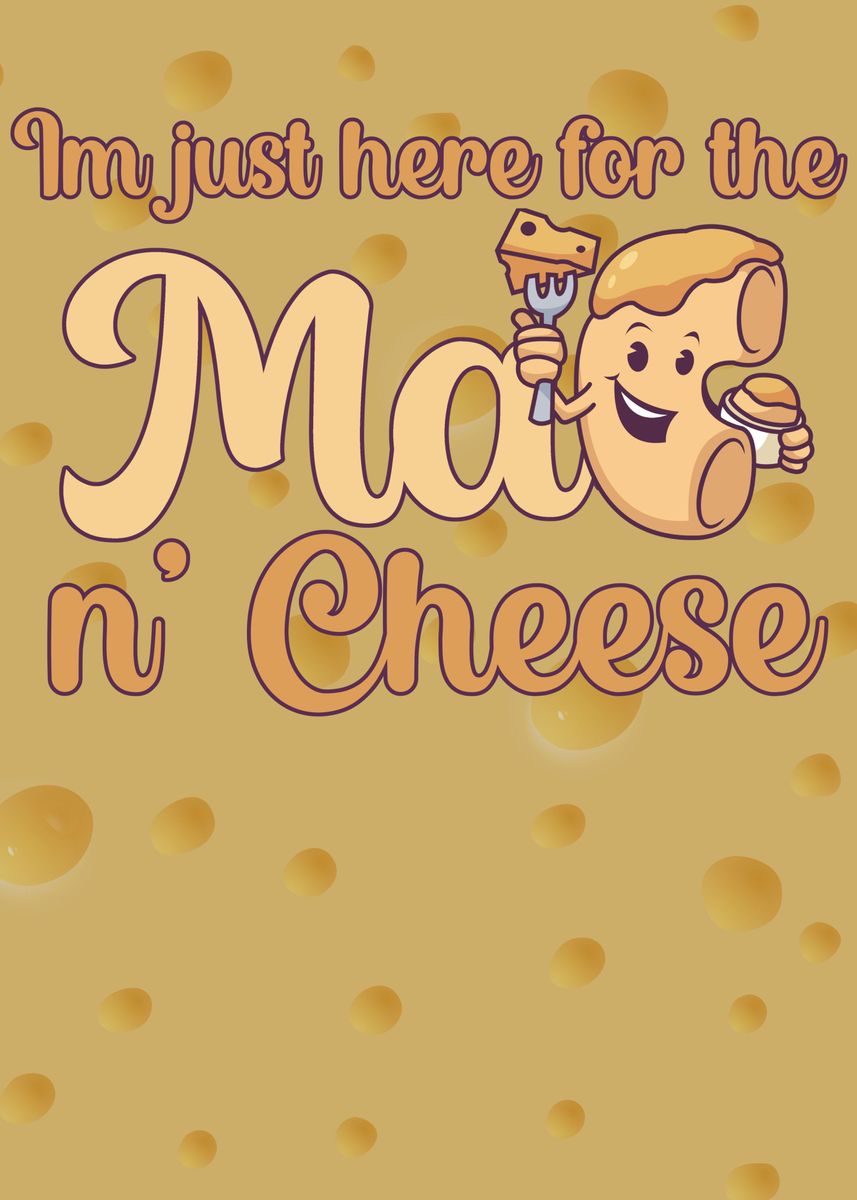 'Mac n Cheese Macaroni ' Poster, picture, metal print, paint by ...
