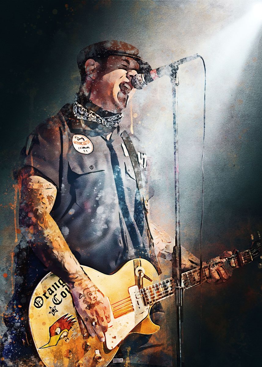 'Mike Ness' Poster, picture, metal print, paint by Muhammad Irsan ...