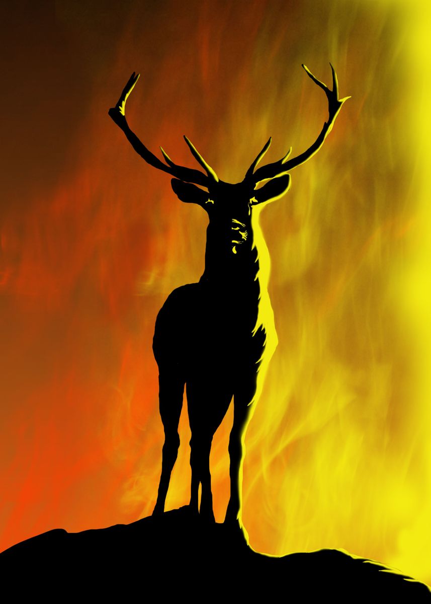 'twilight deer' Poster by Noph story | Displate