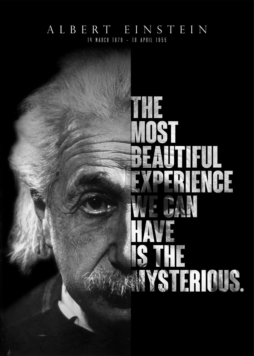 'ALBERT EINSTEIN QUOTE' Poster, picture, metal print, paint by Most ...