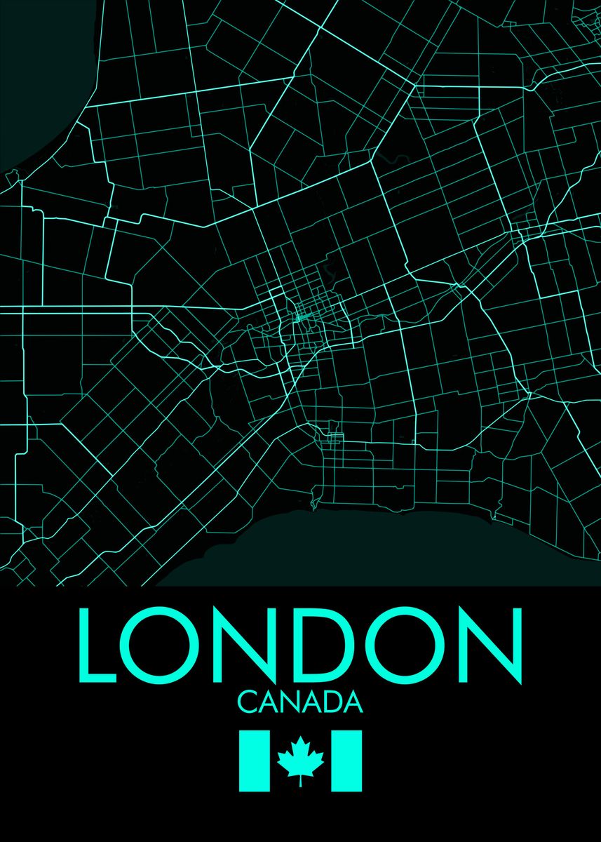 'LONDON CANADA' Poster, picture, metal print, paint by Atomic Chinook ...