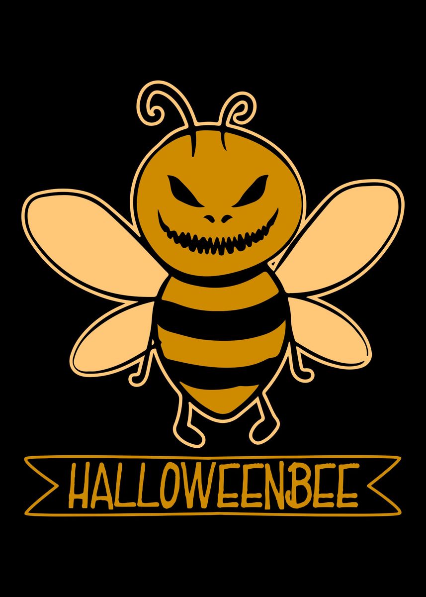 'Halloween Bee Beekeeper' Poster, picture, metal print, paint by ...