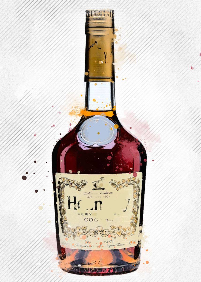 'Hennessy Water Colour' Poster, picture, metal print, paint by vouvart ...