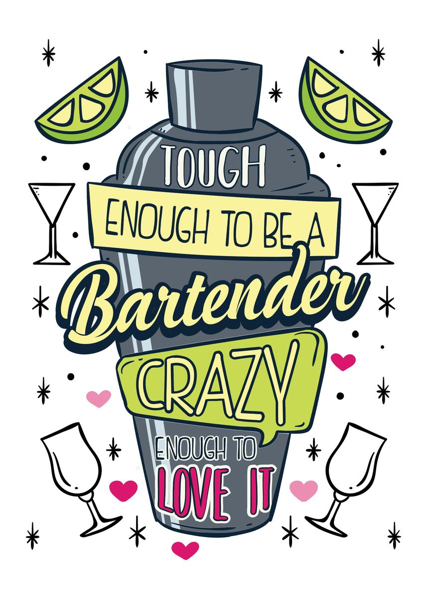 'Bartender Barkeeper' Poster by EDventures | Displate