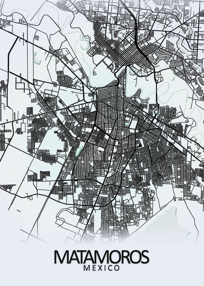 'Matamoros Mexico' Poster by City Map Art Prints | Displate