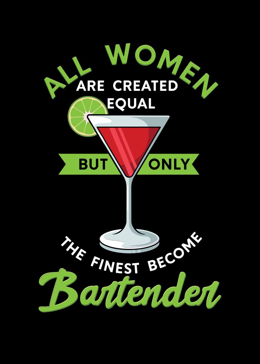 'Bartender' Poster, picture, metal print, paint by Shiva121 | Displate
