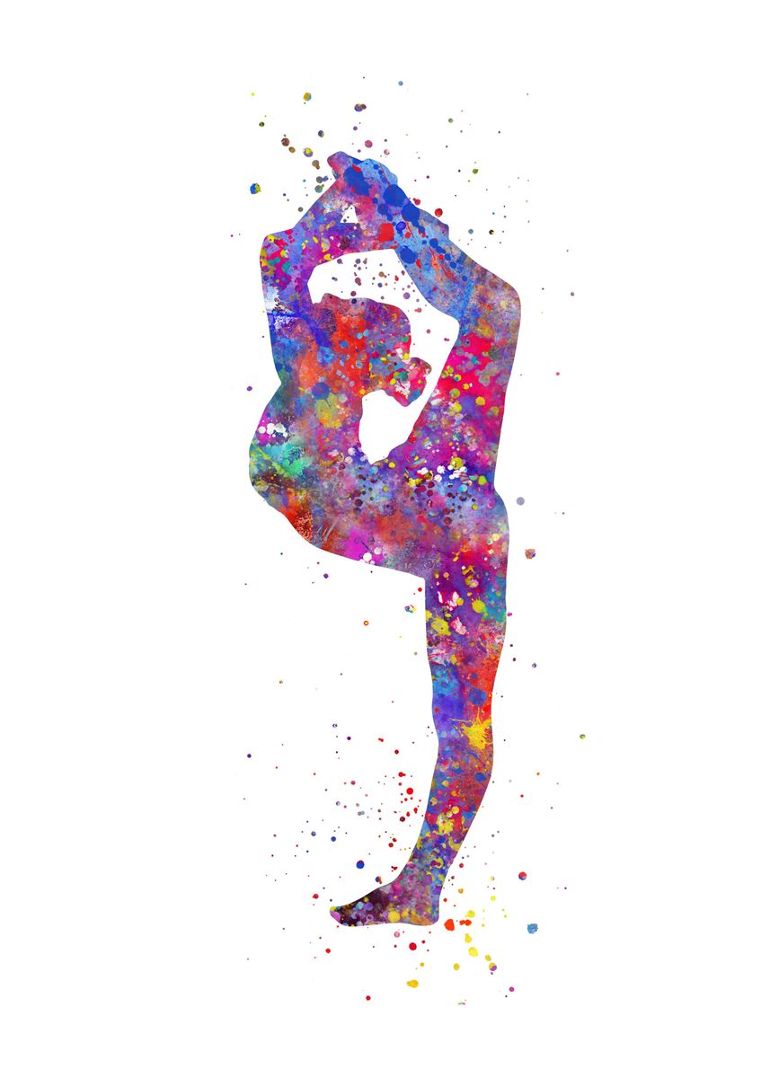 'Gymnastics girl ' Poster, picture, metal print, paint by RosaliasArt ...