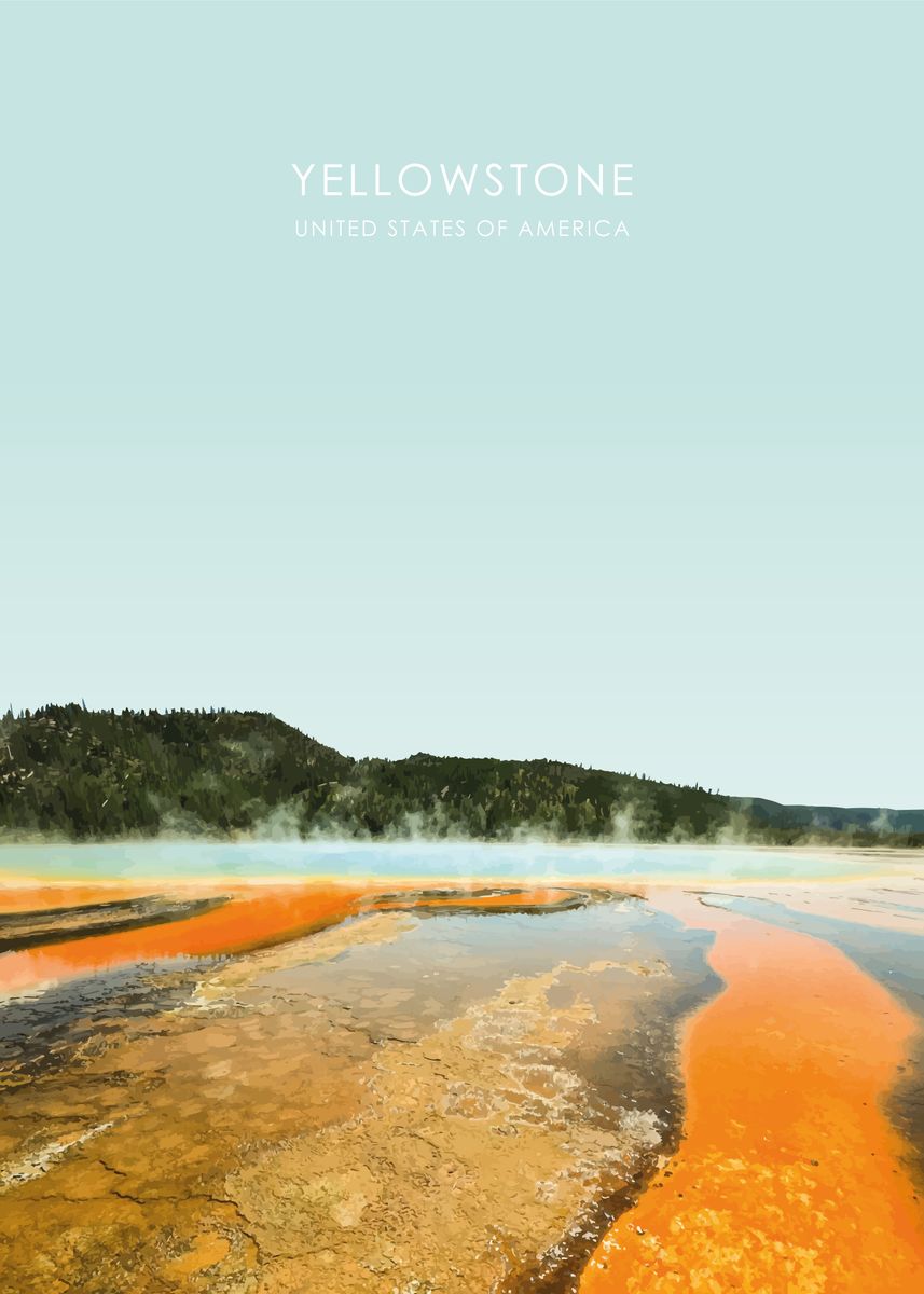 'Yellowstone National Park' Poster, picture, metal print, paint by aio ...