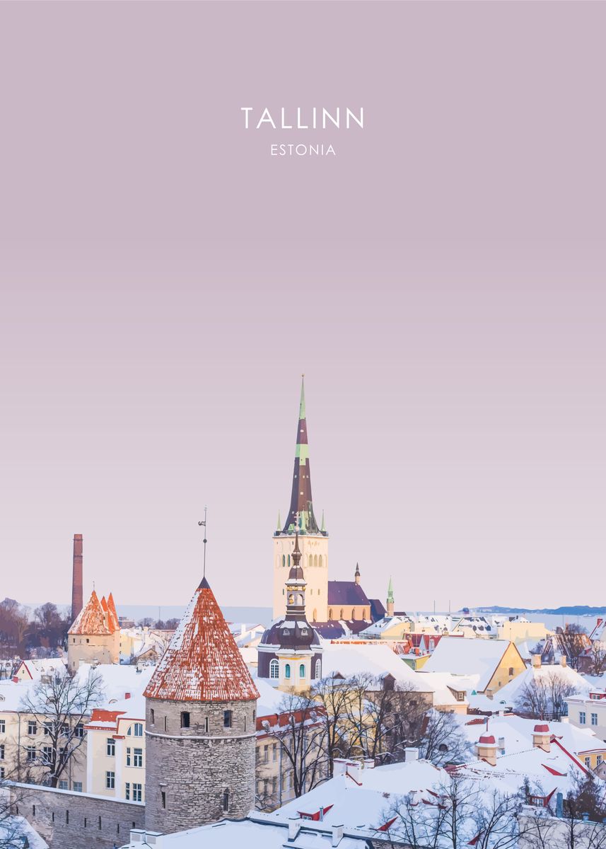 'Tallinn Estonia Artwork' Poster, picture, metal print, paint by aio ...