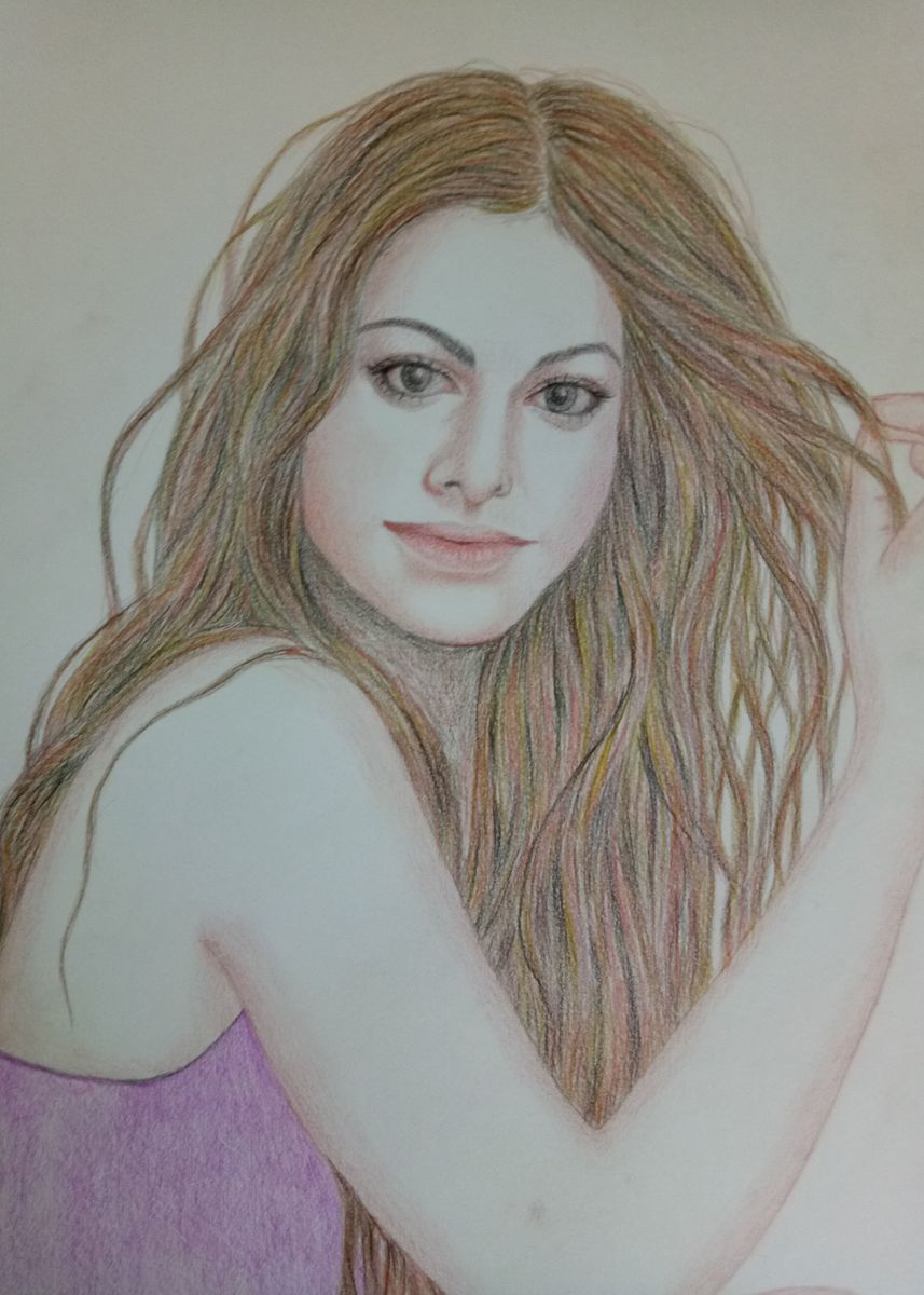 'Julia the Girl in Purple' Poster by Akshat Goyal | Displate