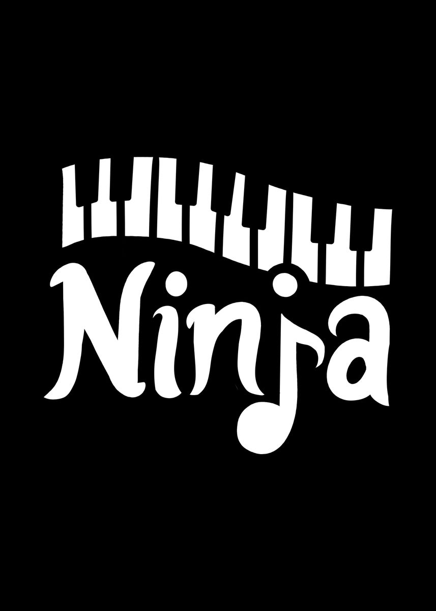 'Piano Ninja Pianist Keyboa' Poster by Mealla | Displate