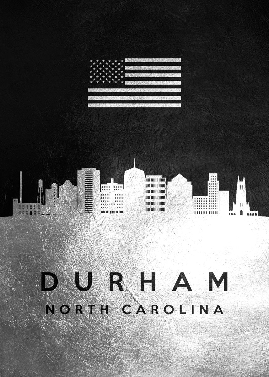 'Durham North Carolina' Poster, picture, metal print, paint by ...
