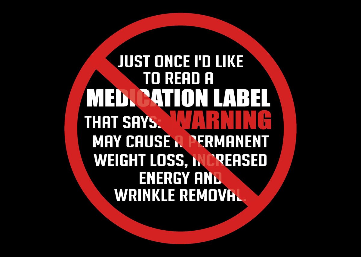 'Medication Side Effect Pat' Poster by Powdertoastman | Displate