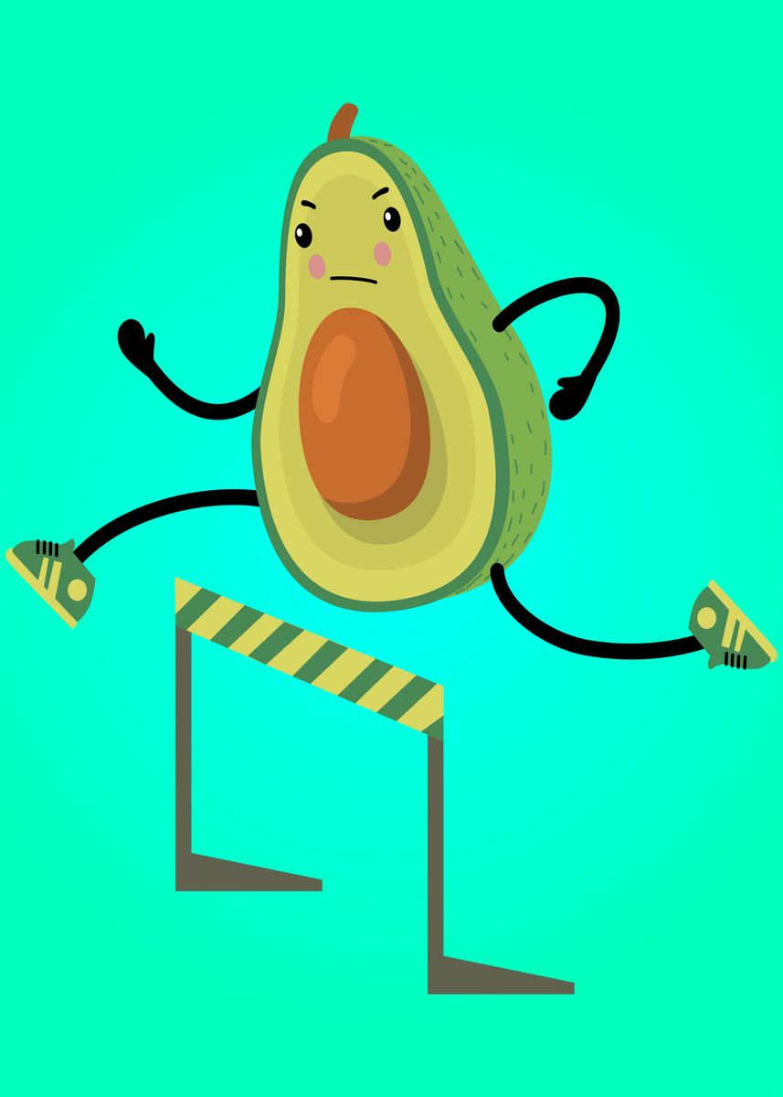 'Jumping avocado' Poster by Diego The Designer | Displate