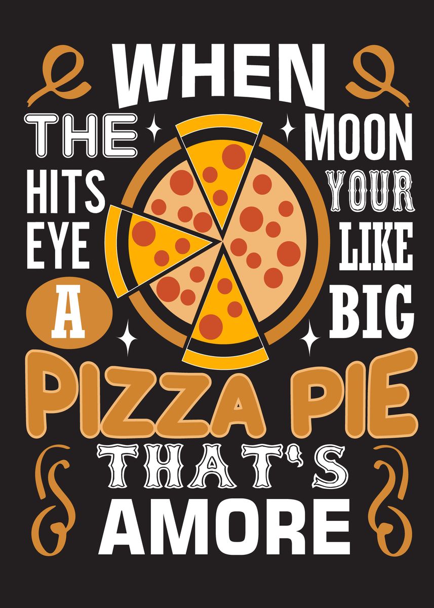'Moon Pizza' Poster by Beone Digital | Displate