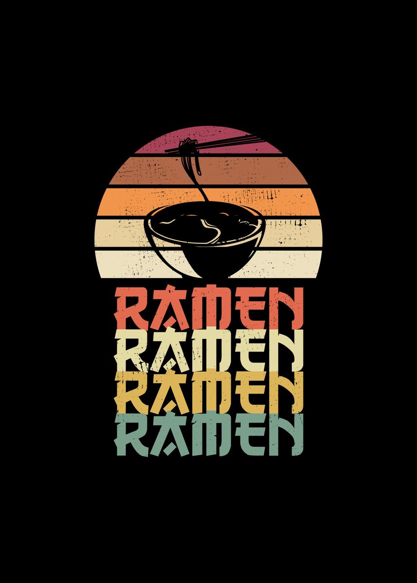 'Funny Ramen Lover Quotes' Poster, picture, metal print, paint by ...