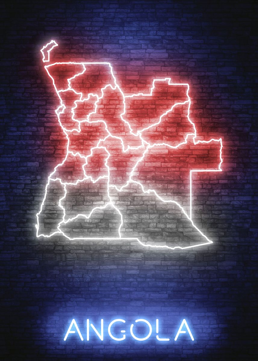 'angola Luanda' Poster, picture, metal print, paint by SplashDesign ...