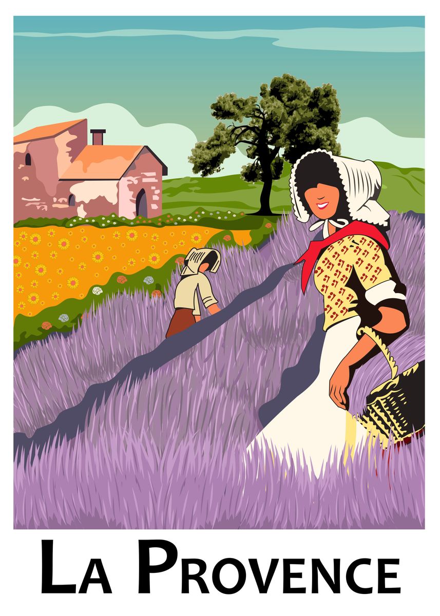 'Lavender Field' Poster, picture, metal print, paint by Long Shot ...