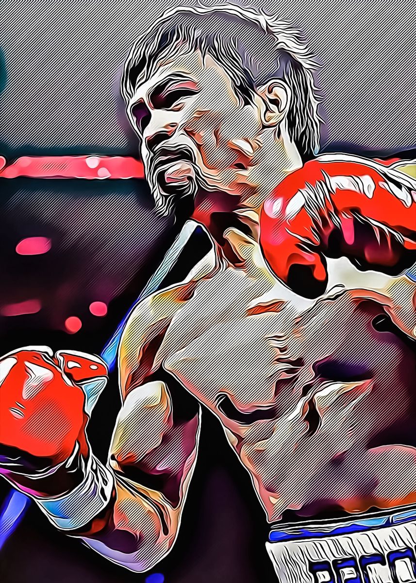 'Pacquiao' Poster, picture, metal print, paint by Mobilunik | Displate