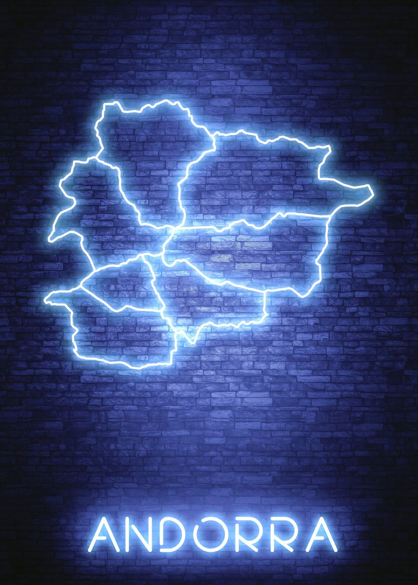 'andorra andorra la Vella' Poster, picture, metal print, paint by ...