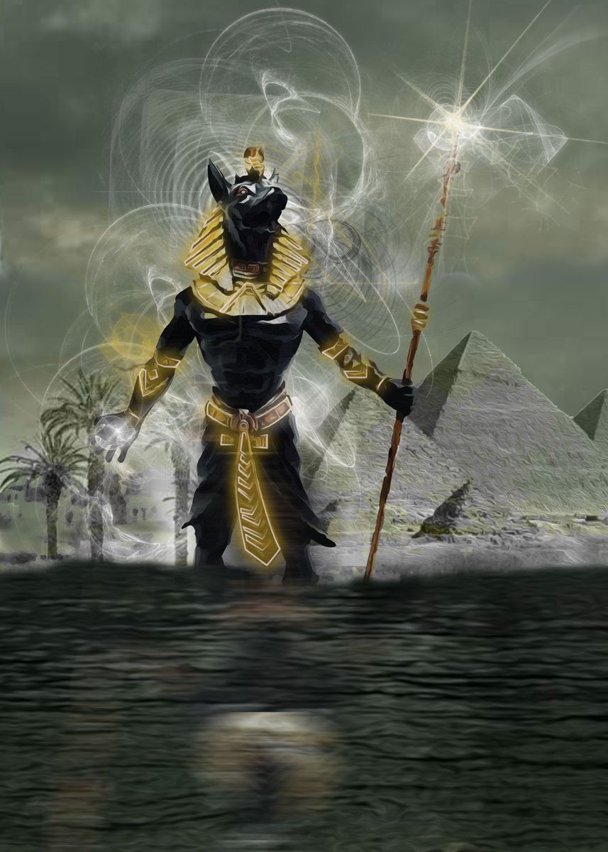 'pharoh 2' Poster, picture, metal print, paint by Fantasy Worlds | Displate