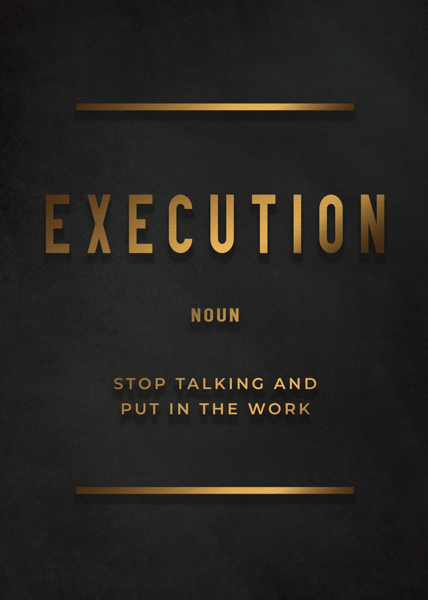 'Execution Definition' Poster, picture, metal print, paint by Five ...