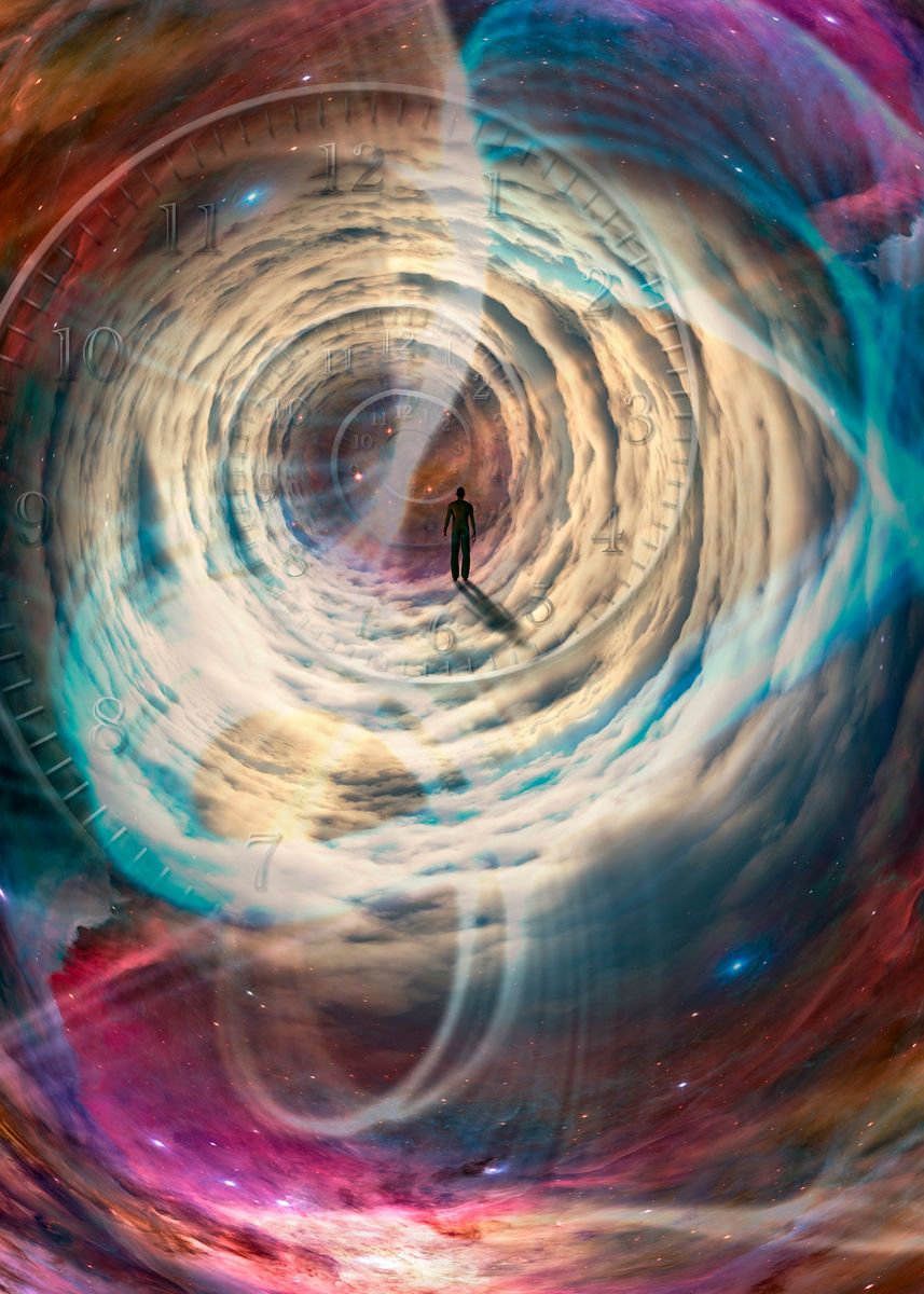 'Man in time' Poster, picture, metal print, paint by Bruce Rolff | Displate