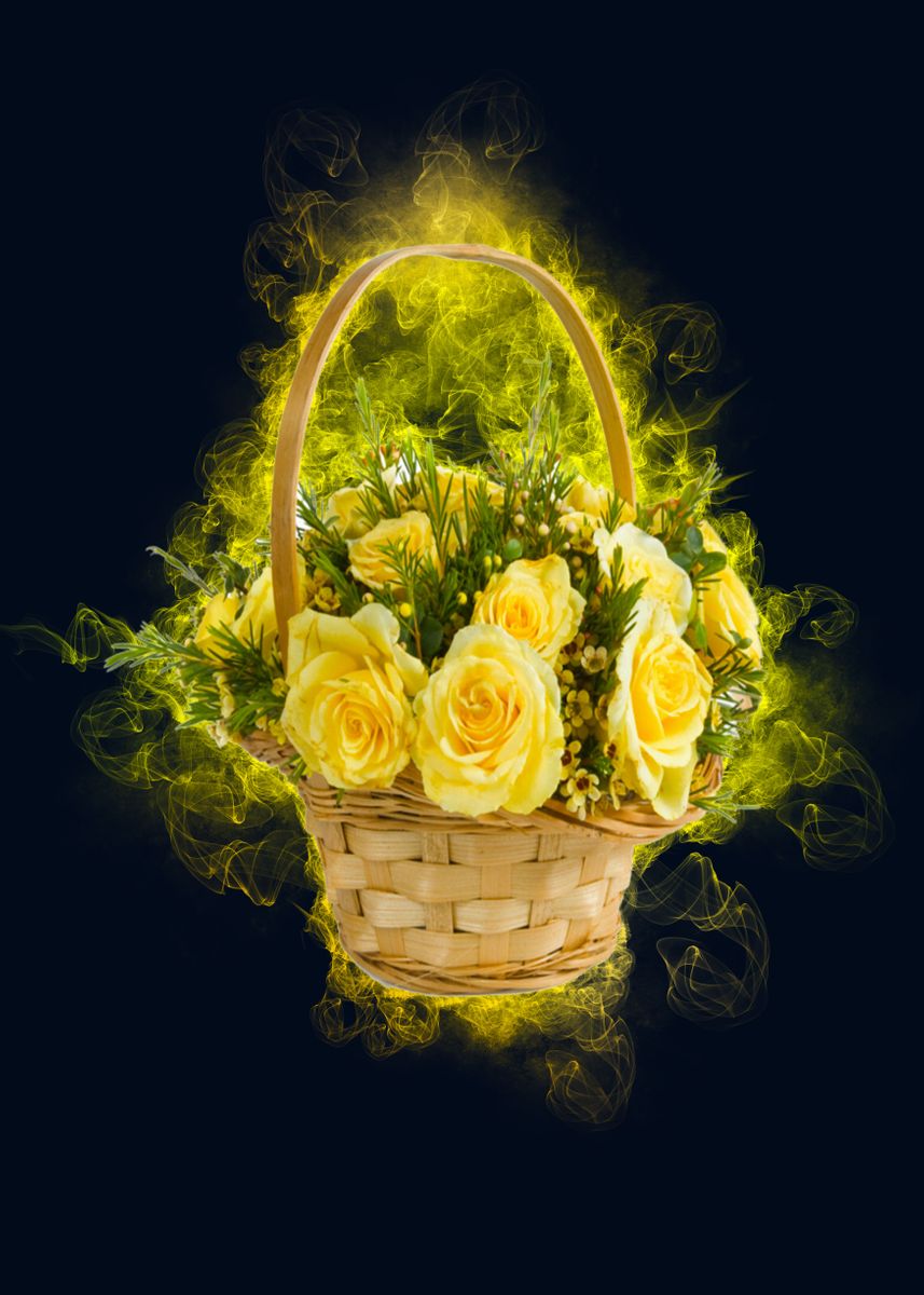 'smokey flower ' Poster, picture, metal print, paint by shiner artist ...