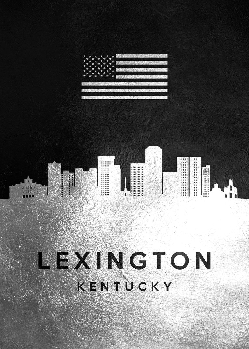 'Lexington Kentucky Skyline' Poster, picture, metal print, paint by ...