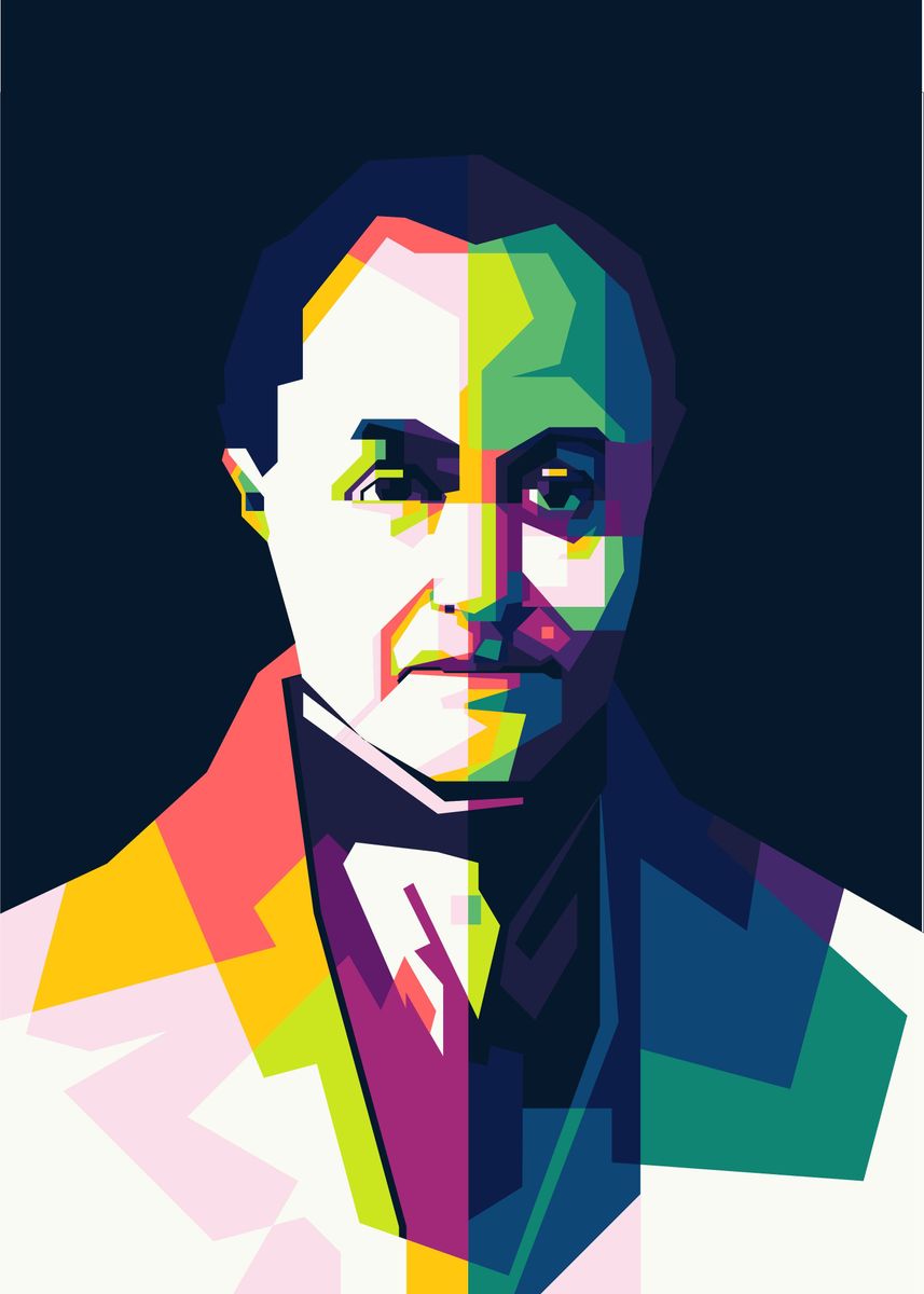 'Auguste Comte' Poster by WPAP 46 | Displate