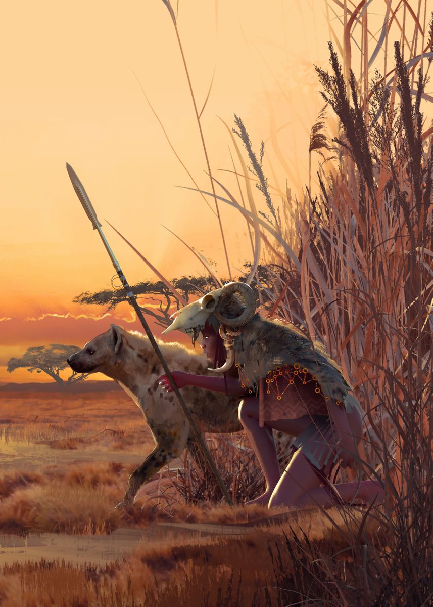 'hyena' Poster by Ramazan Kazaliev | Displate