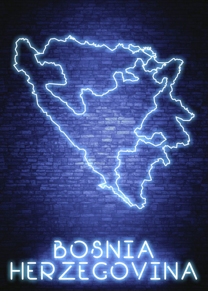 'bosnia herzegovina Sarajev' Poster by SplashDesign | Displate