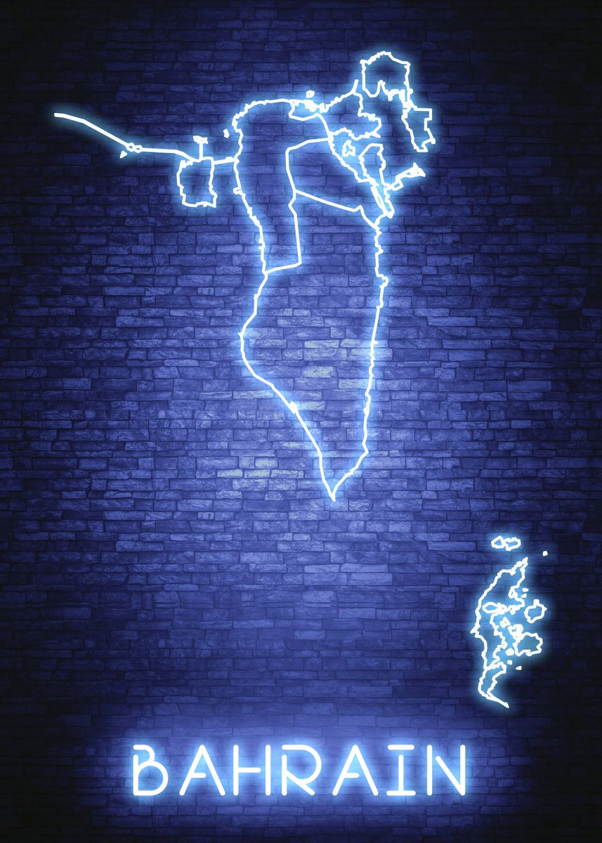 'bahrain Manama' Poster, picture, metal print, paint by SplashDesign ...