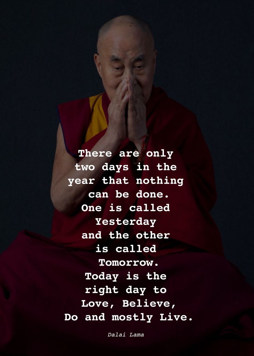 'Dalai Lama Quote P1D002' Poster by Go Fonix | Displate
