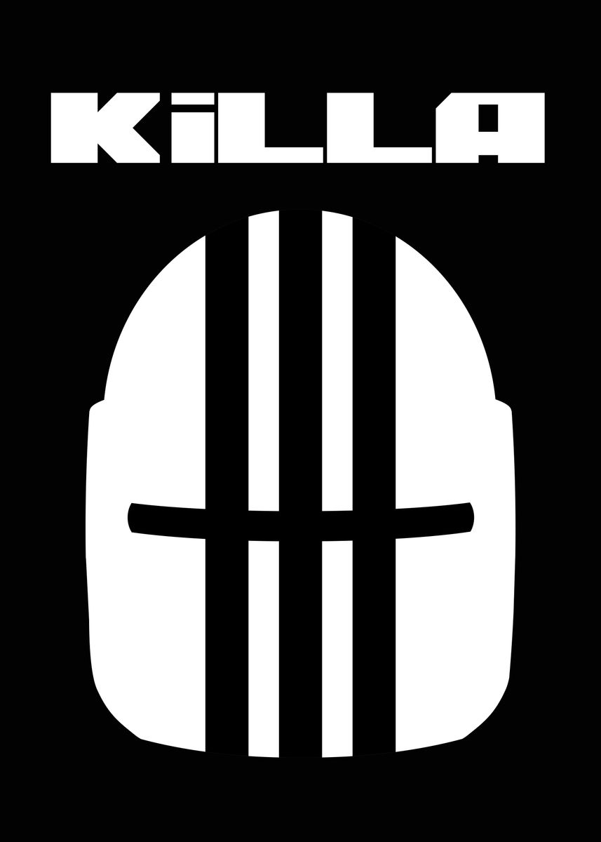 'EFT Killa Black White' Poster, picture, metal print, paint by SideTime ...