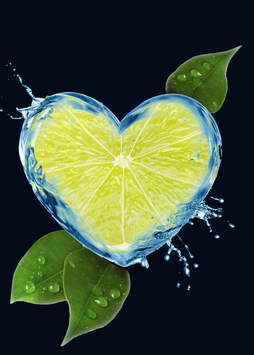 'Lemon heart' Poster by shiner artist | Displate