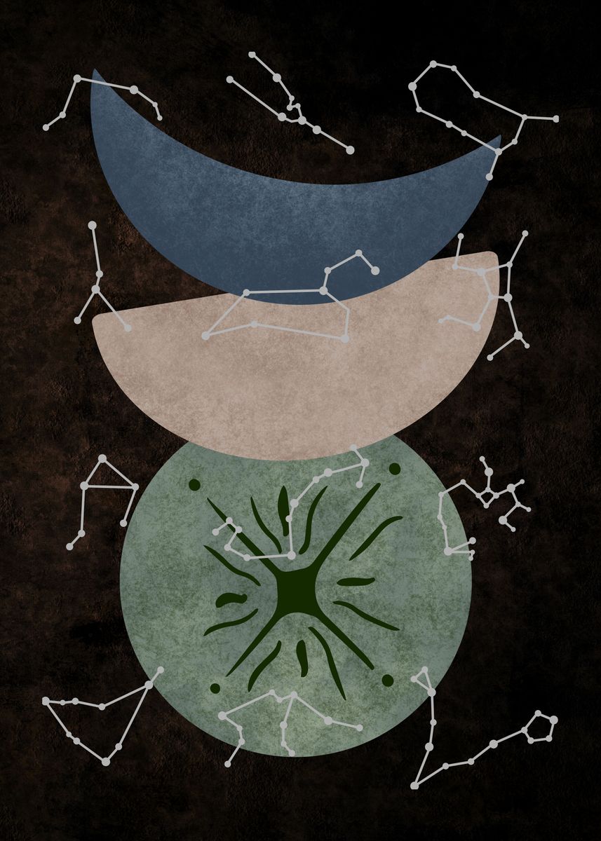 'Abstract Constellation Set' Poster, picture, metal print, paint by ...