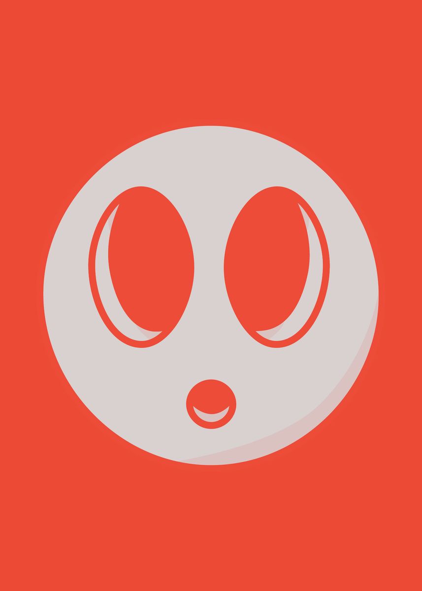 'Red Shy Guy' Poster, picture, metal print, paint by Porter Anderson ...