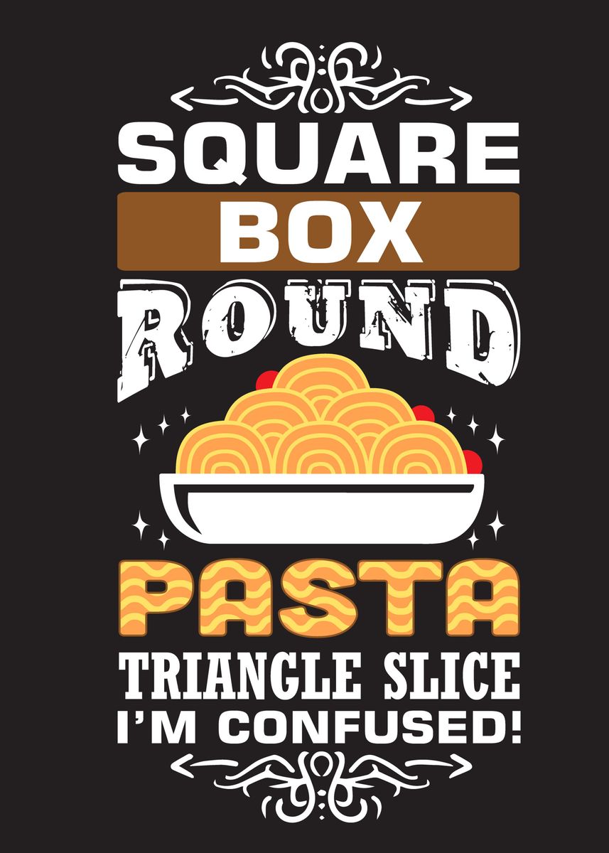 'Round Pasta' Poster, picture, metal print, paint by Beone Digital ...