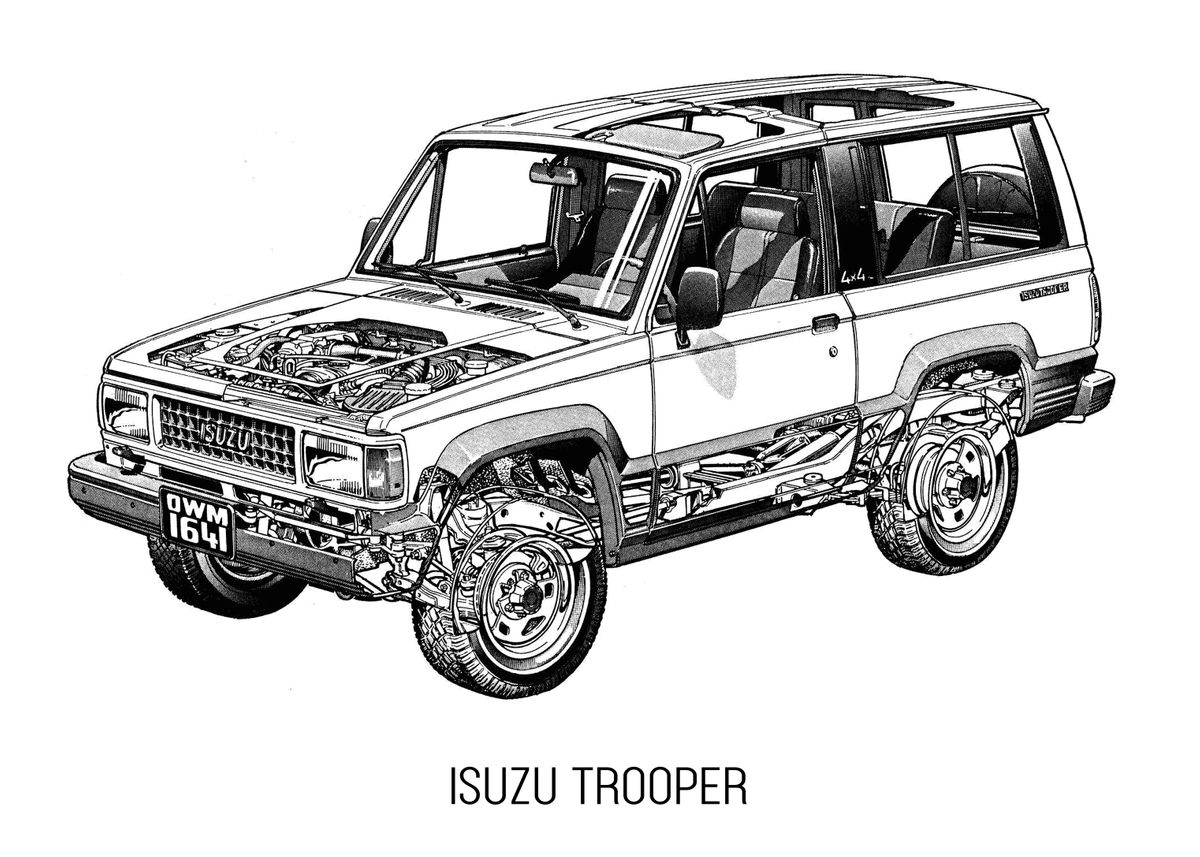 'Isuzu Trooper' Poster by JAT DESIGNS | Displate