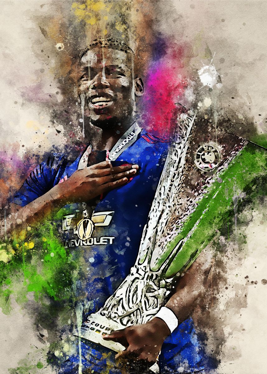 'Paul Pogba' Poster, picture, metal print, paint by Morgan Moorhead ...