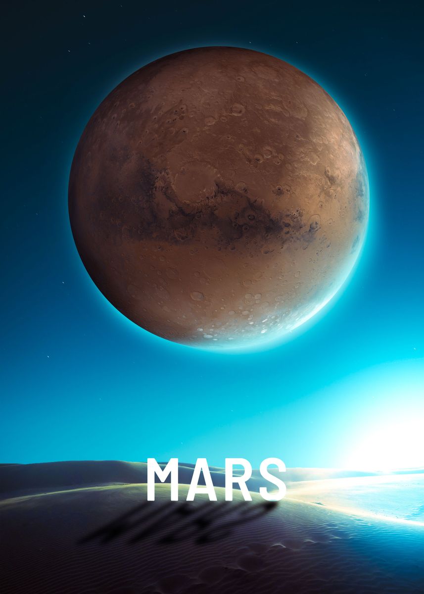 'Planet Mars' Poster, picture, metal print, paint by Edgars Zunda ...