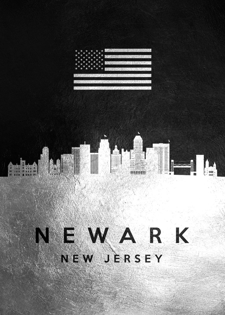 'Newark New Jersey Skyline' Poster, picture, metal print, paint by ...