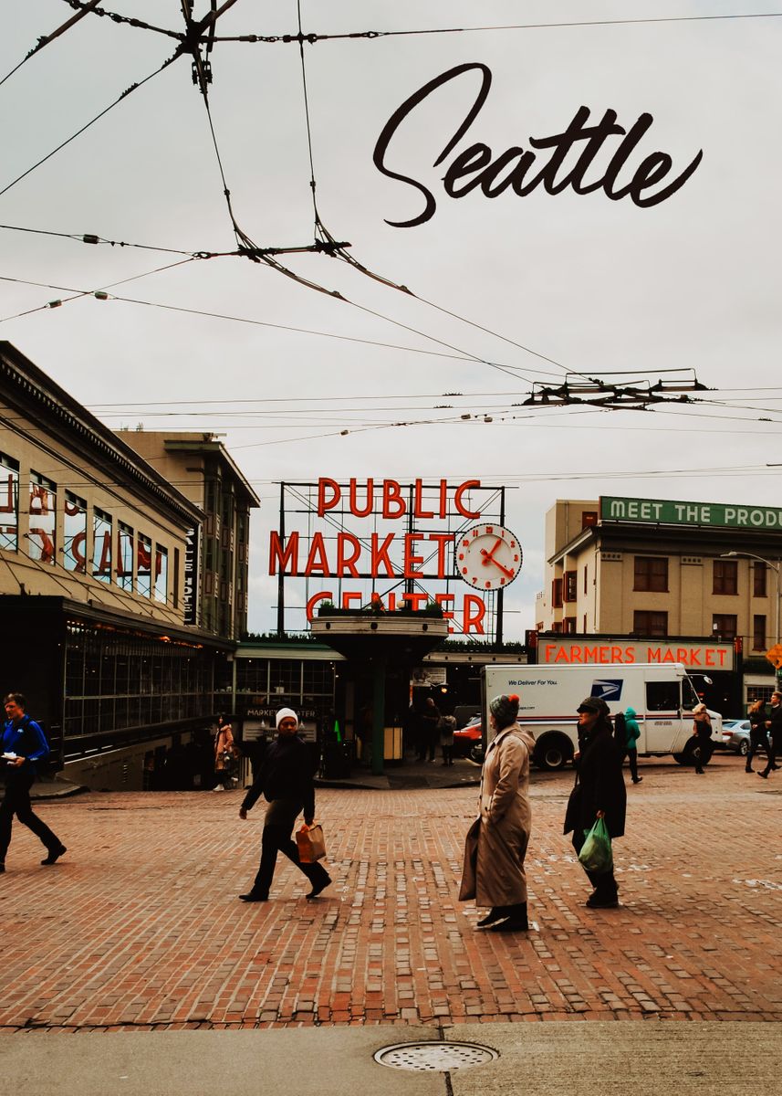 'Seattle design 2' Poster by Emmanuel5689 | Displate