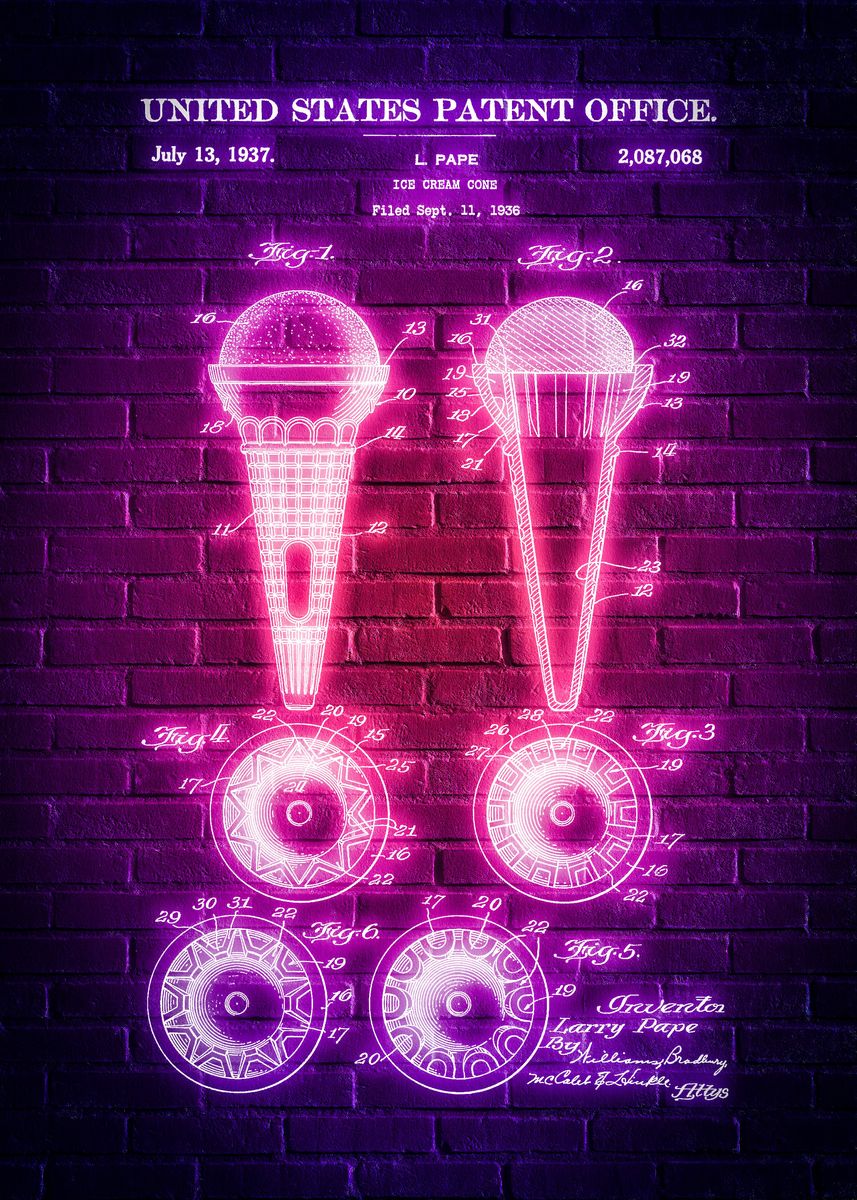 'Ice Cream Cone' Poster, picture, metal print, paint by AK47 Creative ...