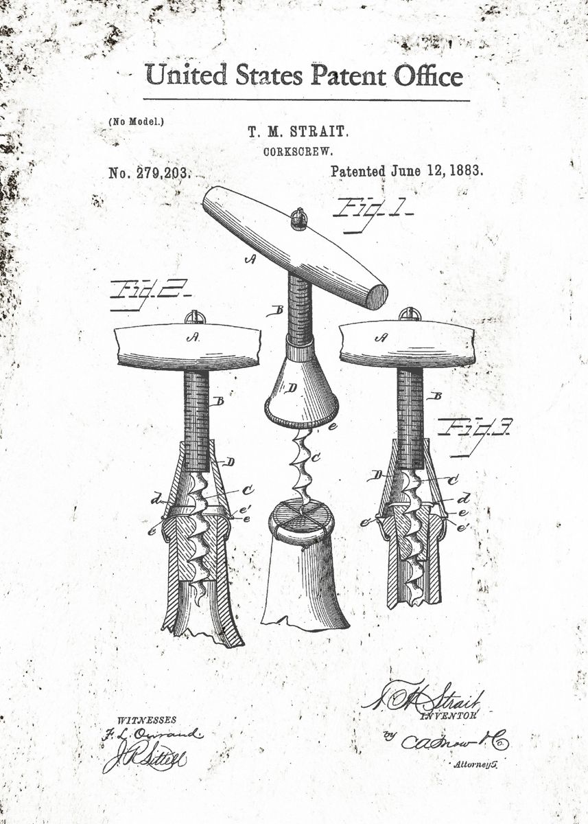 ' Corkscrew' Poster, picture, metal print, paint by Reaper Art | Displate